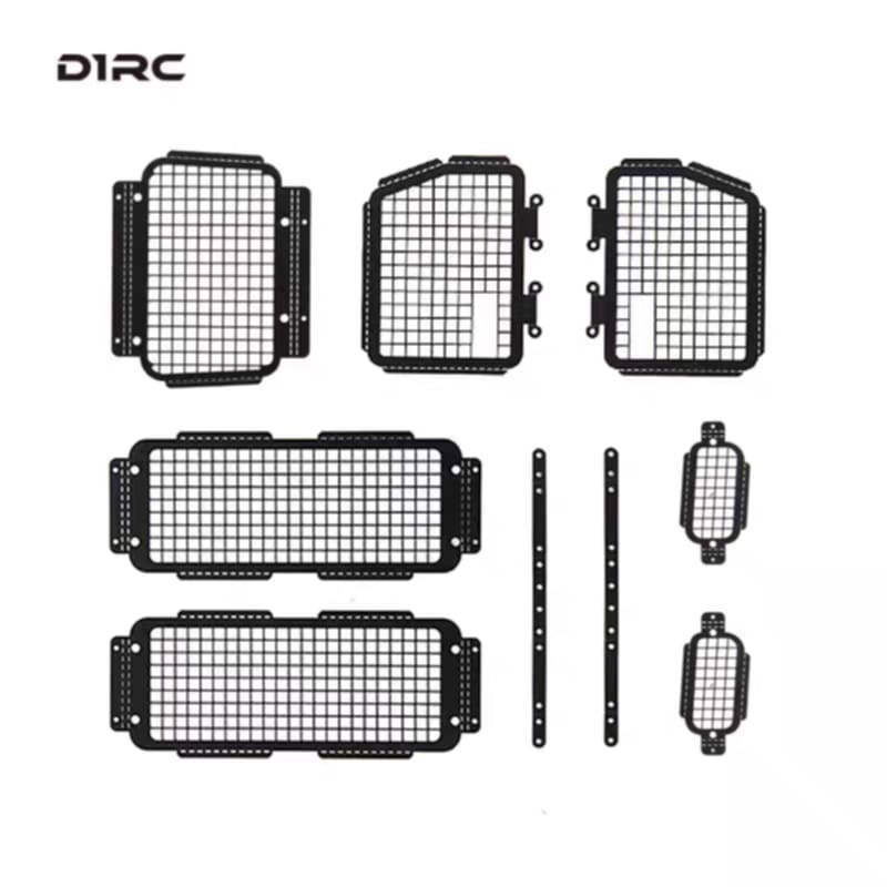 D1RC Side/Rear Window Guard – Metal Mesh Decorative Net for 1/10 D90 R ...
